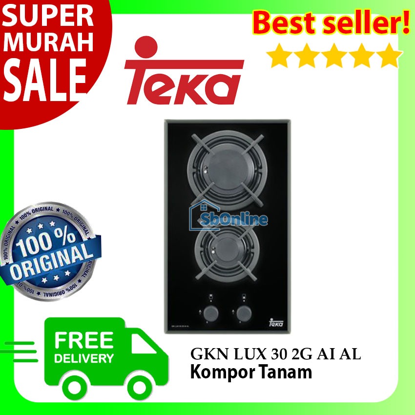 Jual Teka Kompor Tanam Hob GKN LUX 30 2G AI AL | Shopee Indonesia