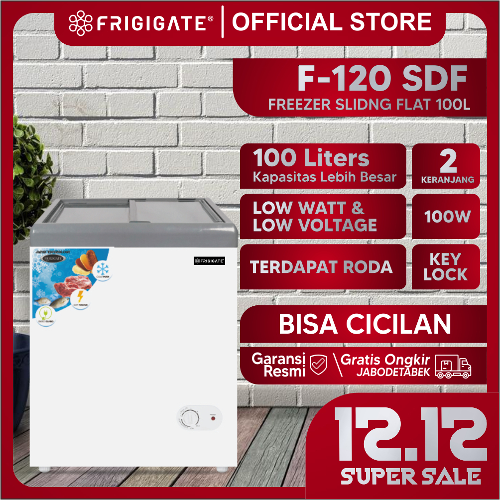 Jual Frigigate Sliding Glass Freezer 100 Liter F-120 SDF LV | Shopee ...