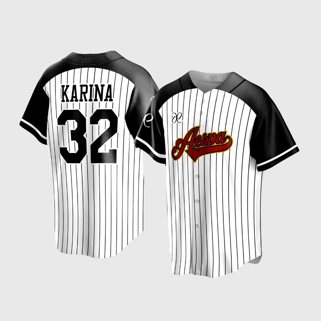 Jual Kaos Baju Dewasa Jersey Baseball Aespa MY Kpop Vintage Fanmade ...
