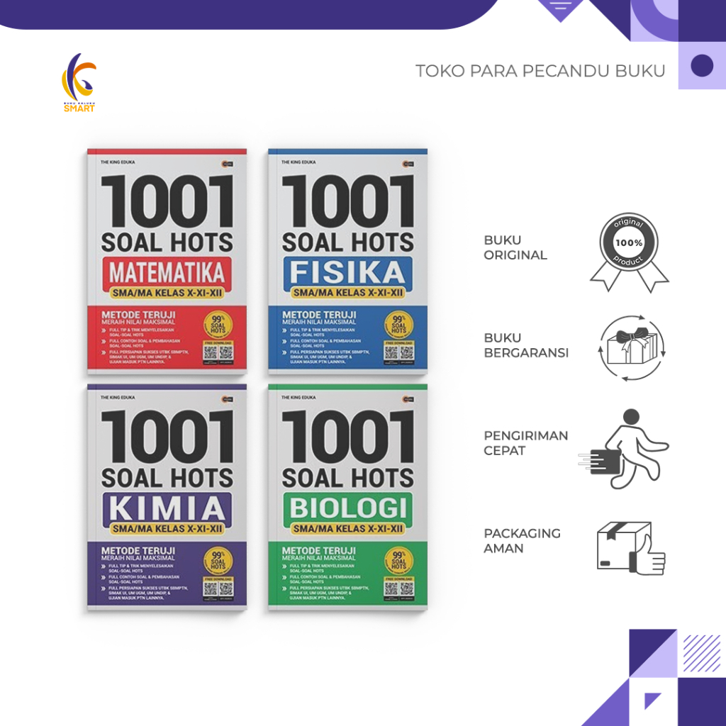 Jual Buku Pelajaran - Seri Buku 1001 Bank Soal Hots MATEMATIKA, BIOLOGI, KIMIA & FISIKA SMA/MA ...