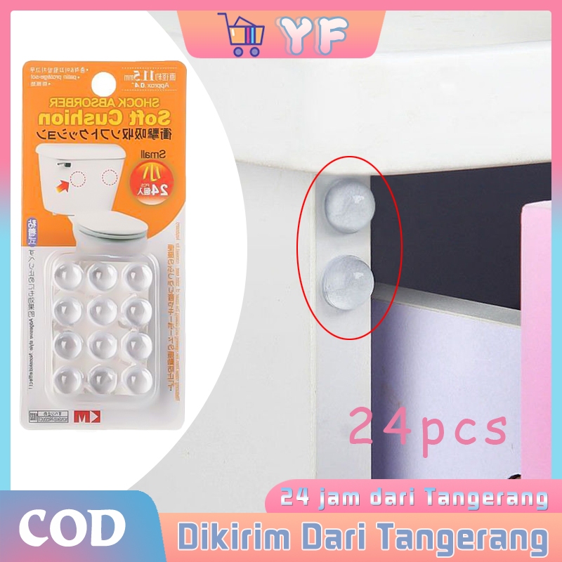 Jual 24 Pcs Door Stop Stiker Silikon Bumper Multifungsi Karet Penahan ...
