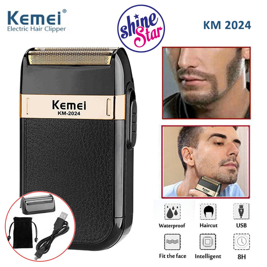 Jual KEMEI KM 2024 / KM 1102 Alat Mesin Cukur Kumis Jenggot Botak Brewok Original Cas USB ...