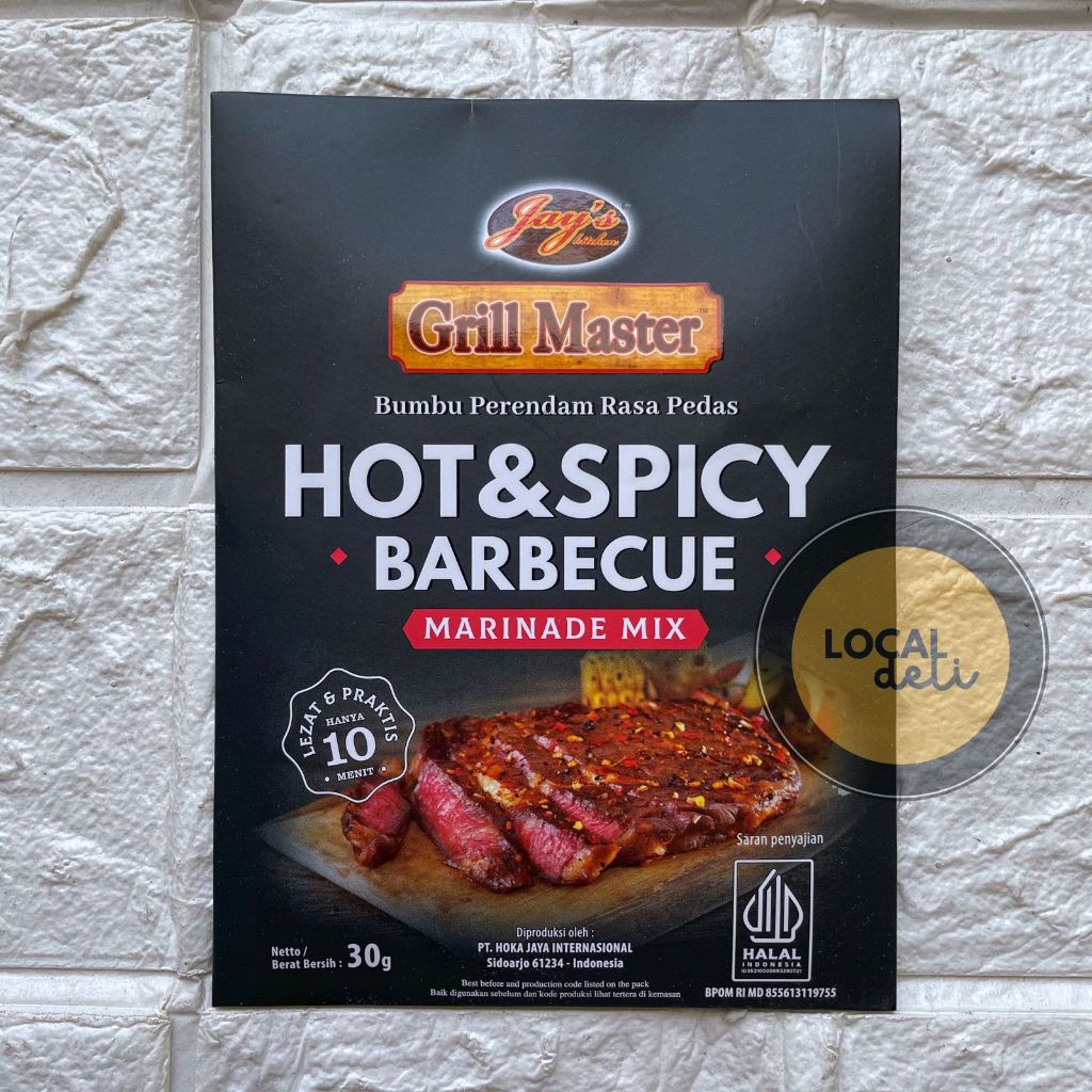 Jual Jays Grill Master Hot & Spicy Barbecue Marinade Mix 30gr / Bumbu Marinade Mix Hot and Spicy ...