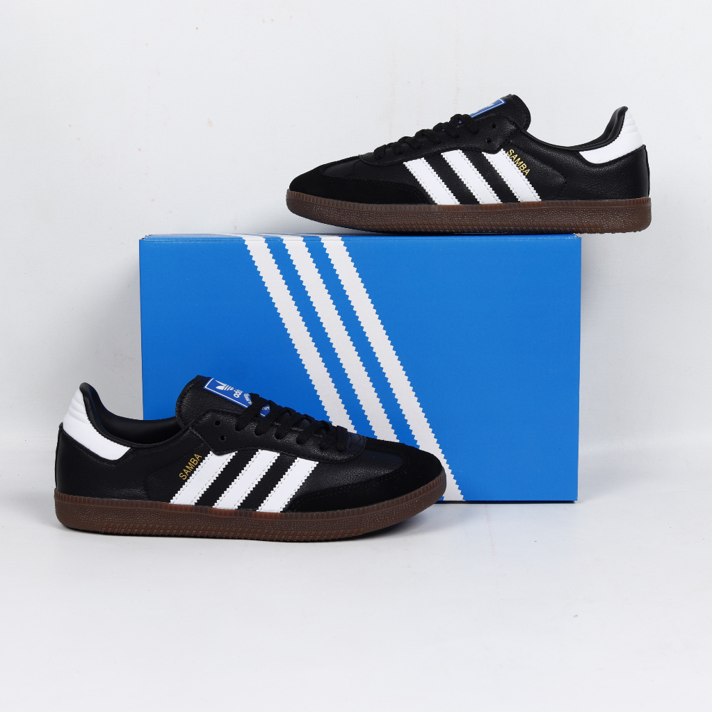Jual Promo Adidas Samba OG Black White Sol Gum / Sneakers Pria Original ...