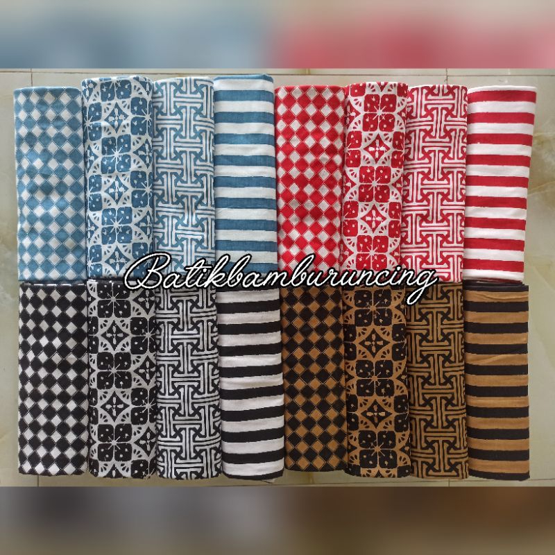 Jual crn kain batik motif lurik pagar catur bunga | Shopee Indonesia