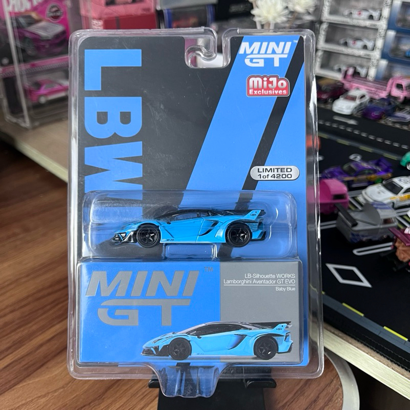 Jual MINI GT Lamborghini Aventador GT EVO Baby Blue blistee Liberty ...