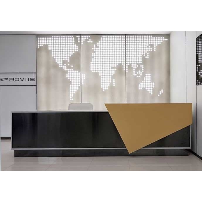 Jual meja resepsionis kantor |HPL|Duco| free design | Shopee Indonesia