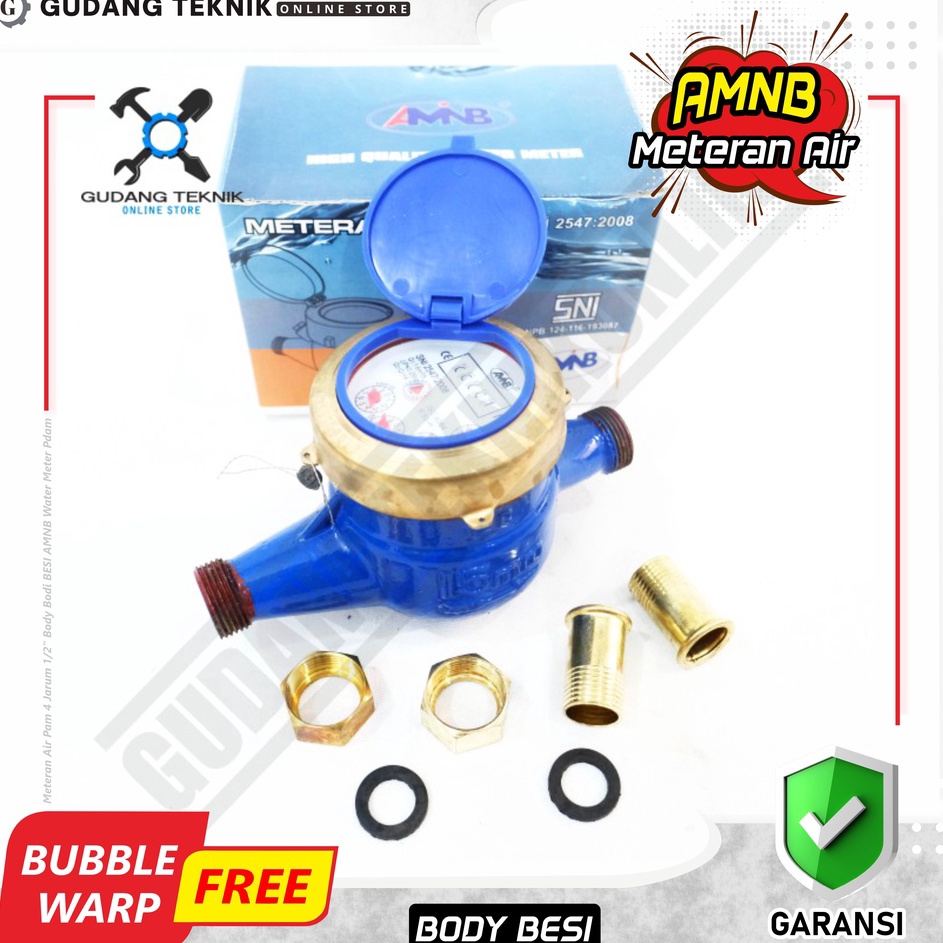 Jual Supreme trxBbB5 Meteran Air Jarum 4 12 Body BESI AMNB Water Meter Ledeng Pdam 5 Inch SNI ...