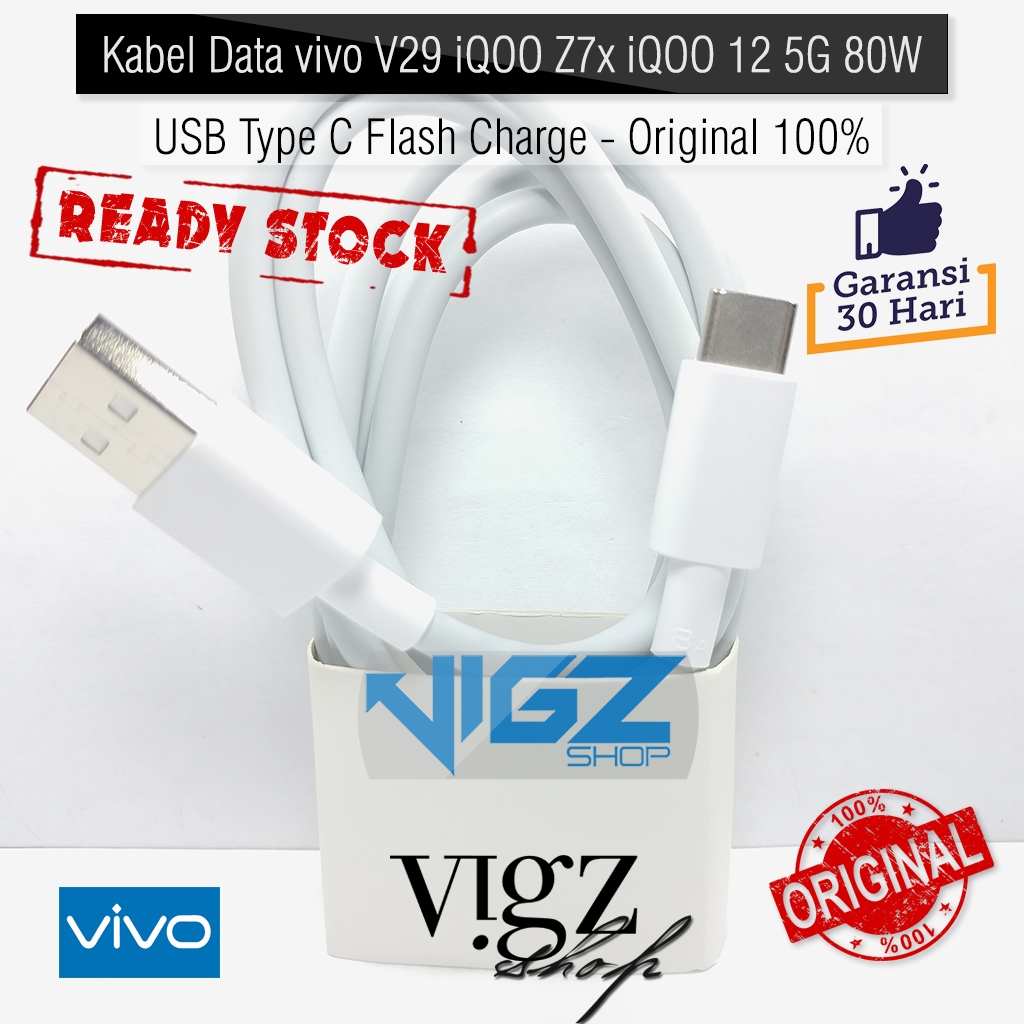 Jual Kabel Data vivo V40 V29 V30 V30 Pro Y100 5G X80 X80 Pro iQOO Z7x ...