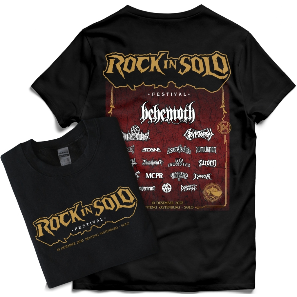 Jual Kaos Musik Baju Band Rock in Solo Festival Bahan Tebal | Shopee ...