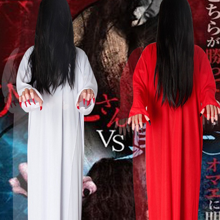 Jual kostum dan wig sadako the ring cosplay costume kostum halloween ...