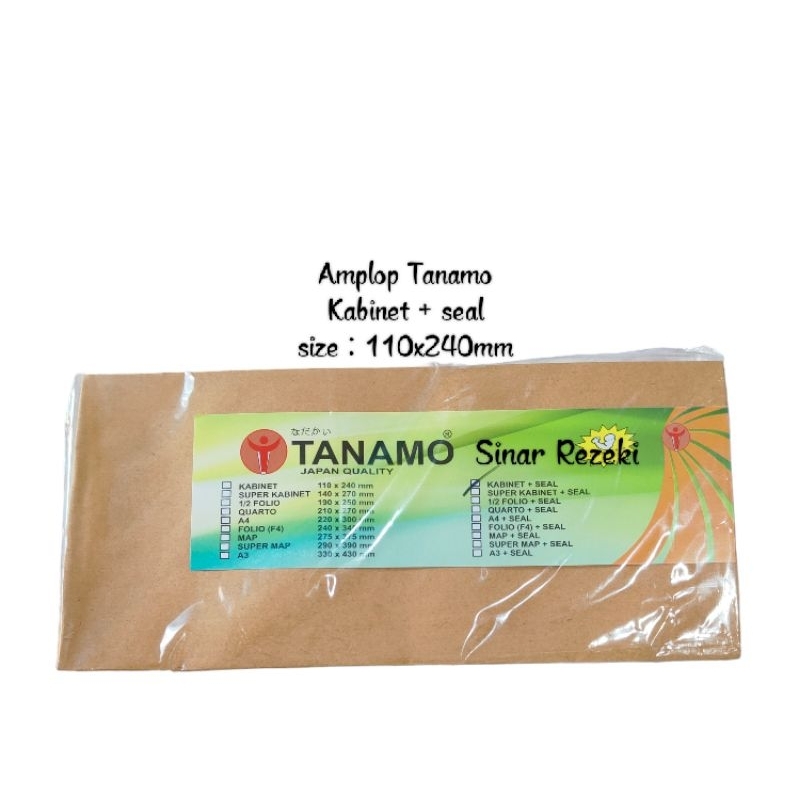 Jual 1 pak!! Amplop kabinet+seal tanamo/amplop file/amplop kabinet ...