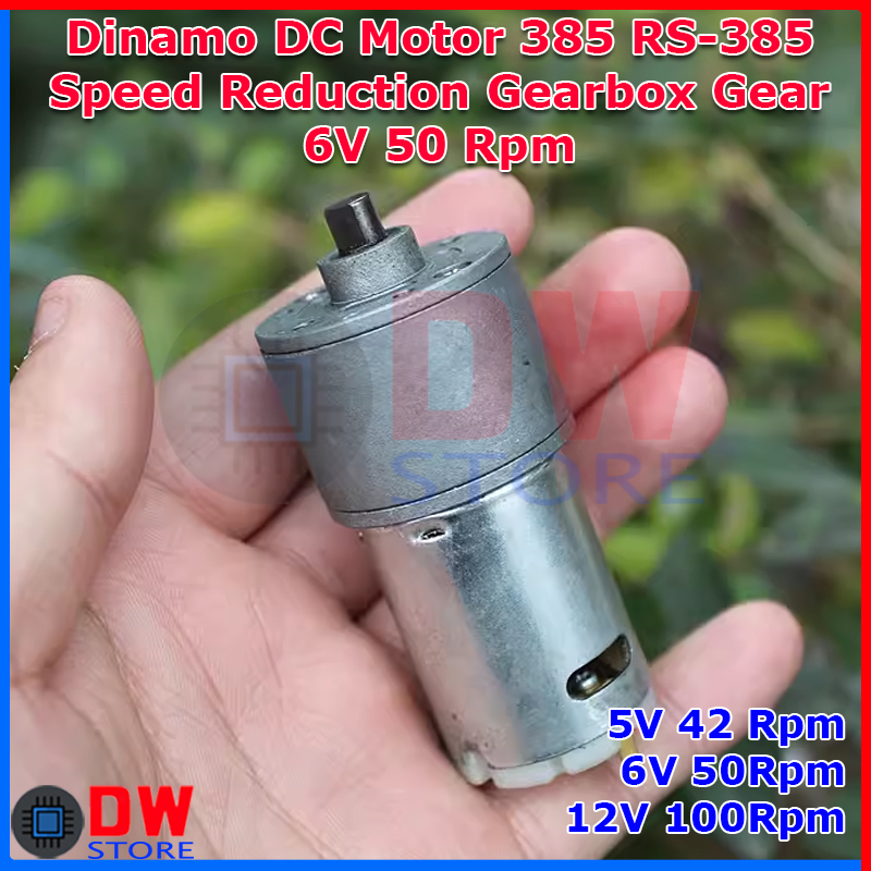 Jual Dinamo DC Motor RS385 385 Speed Reduction Gearbox Gear 6V 5V-12V | Shopee Indonesia