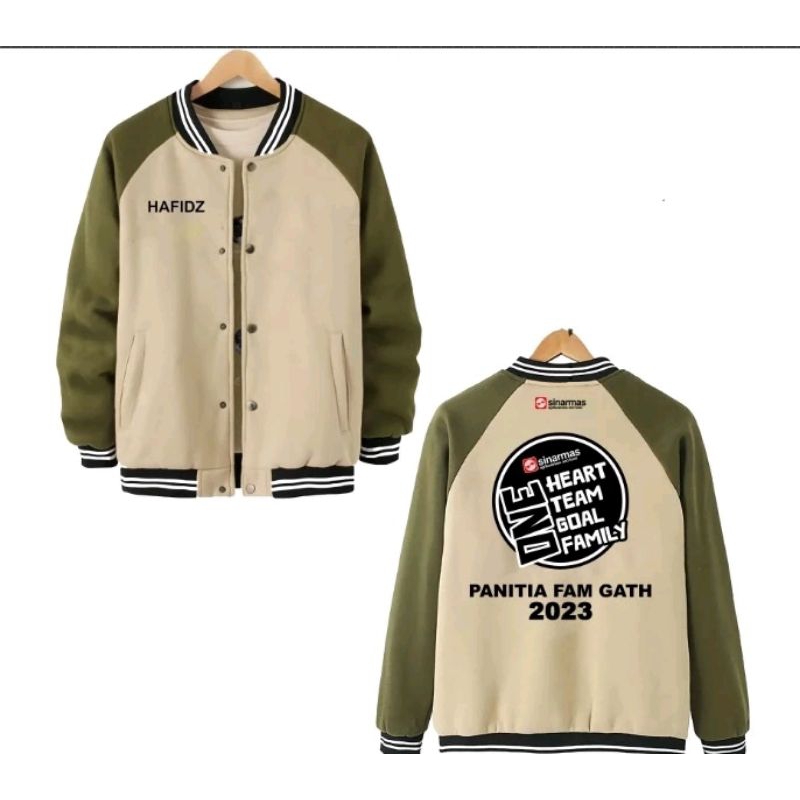 Jual Jaket Baseball Varsity bomber Kancing CUSTOM BORDIR KHUSUS PARTAI ...
