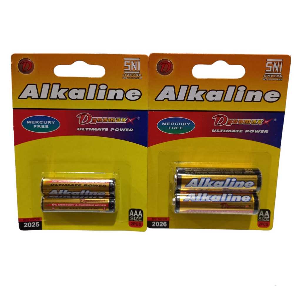 Jual 2 Pcs Baterai Alkaline Ultimate Dynamax Aa A2 Dan Aaa A3 Battery