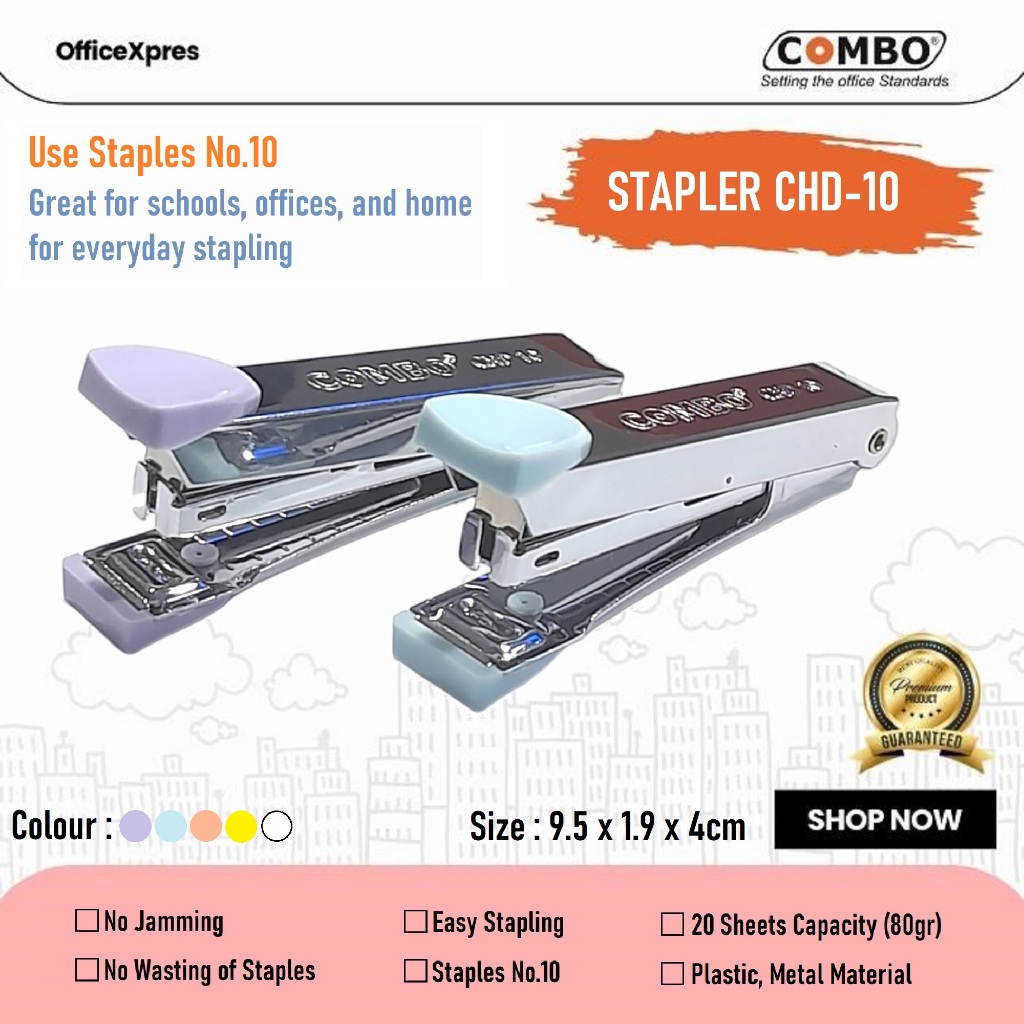 Jual Stapler HD-10 / Hekter Besi No.10 / Alat Staples No.10 / Steples HD 10 Combo | Shopee Indonesia