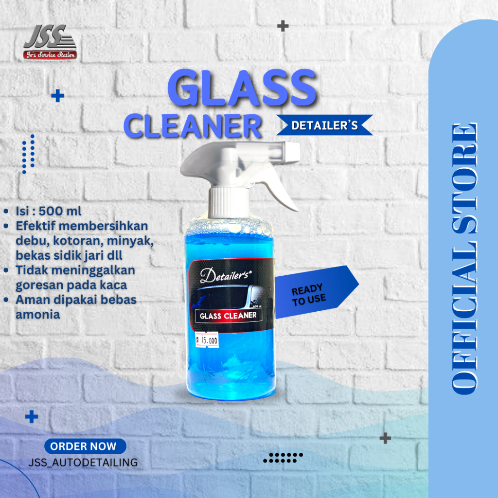 Jual Detailers Glass Cleaner 500 ml Cairan pembersih kaca - Detailer's ...
