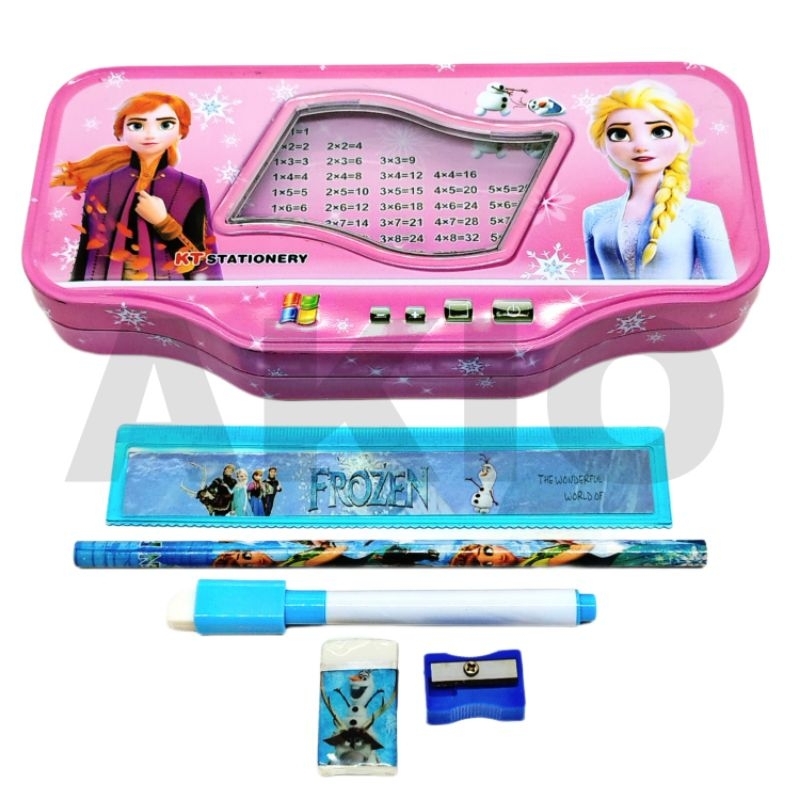 Jual Tempat Pensil Anak Set Alat Tulis BESAR 2 Susun Karakter FROZEN ...
