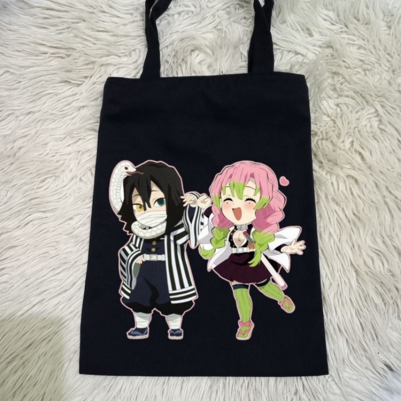 Jual Totebag Hitam Mitsuri Kanroji Anime Demon Slayer Tebal 100% Kanvas ...