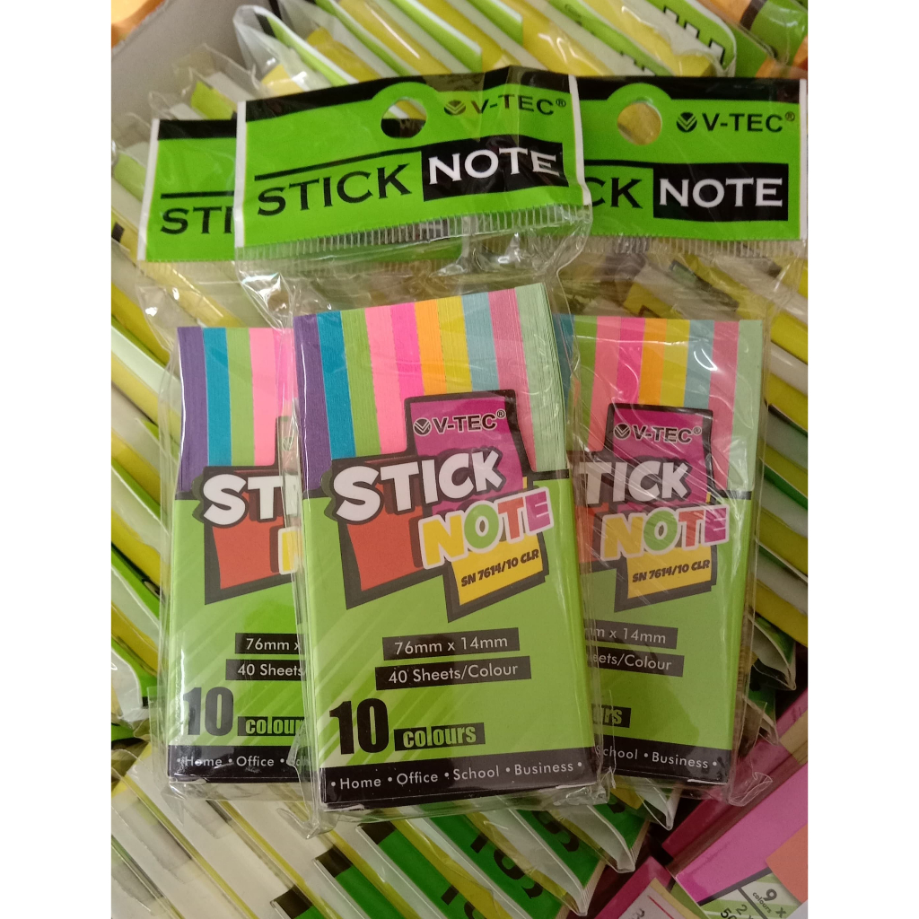 Jual V-TEC STICKY NOTES SN-7614 / STICKER PENANDA BUKU / POST IT ...