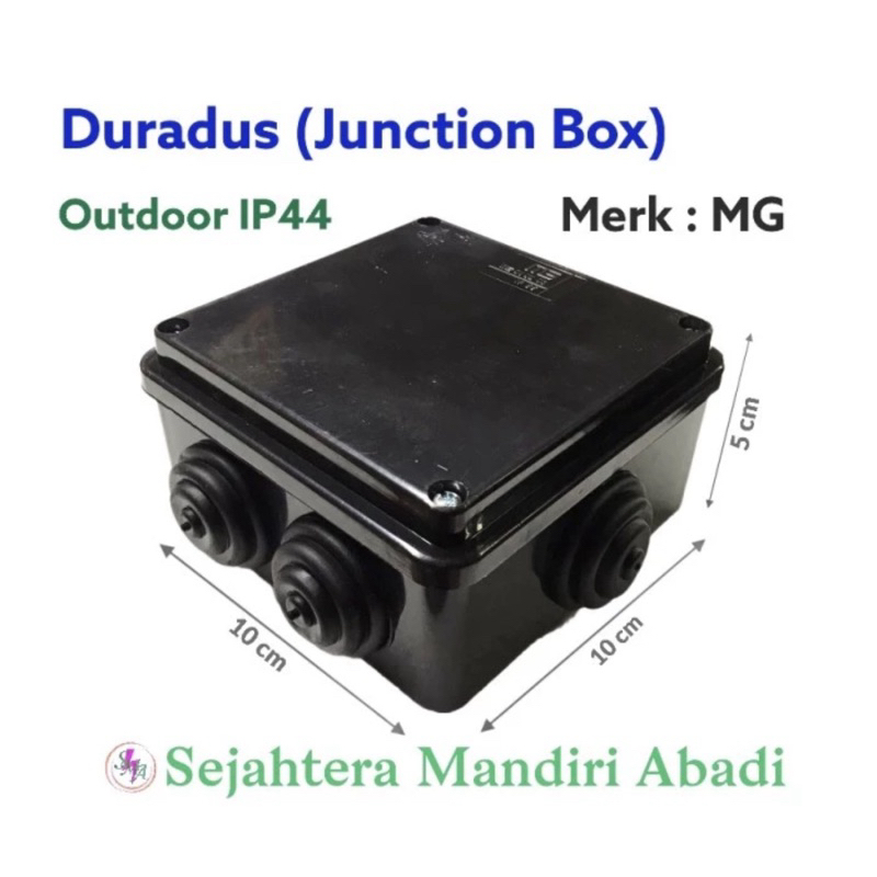 Jual Duradus 100x100x50 MG Hitam Junction Box Outdoor IP44 Dus Kotak ...