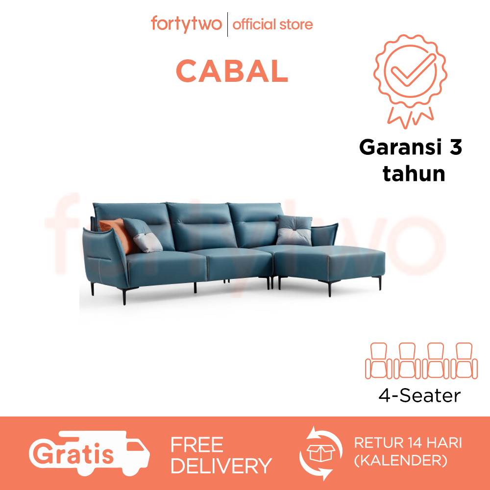 Jual Fortytwo Sofa Cabal 4 Seater Sofa + Ottoman Sofa Bed Sofa Warna ...