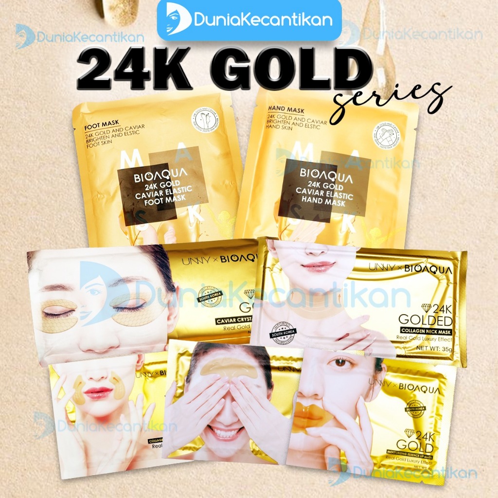 Jual BIOAQUA 24K Gold Caviar Crystal Eye Mask | Smile Line Mask | Neck ...