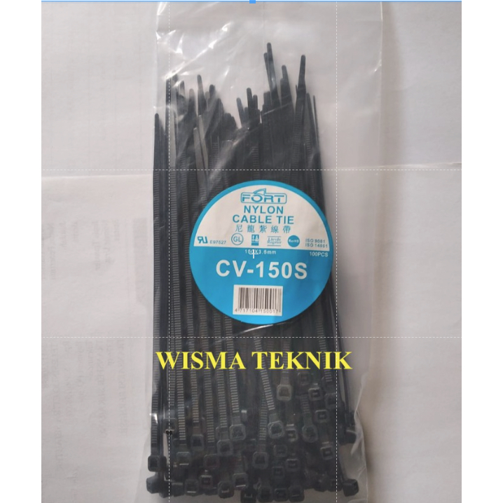 Jual KABEL TIES FORT TYPE FSM 4 X 150 MM HITAM | Shopee Indonesia