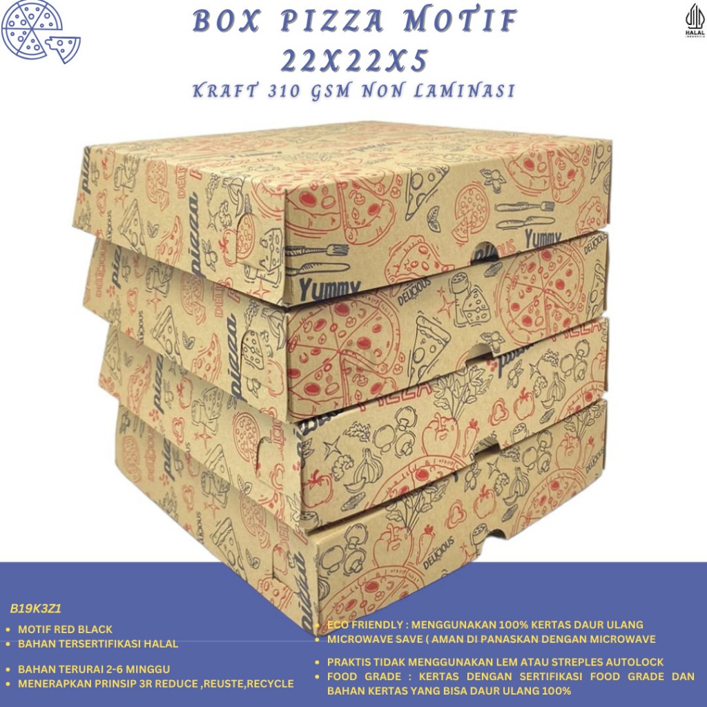 Jual Dus Pizza 22x22 / Box Pizza Motif / Box Pizza / Kardus Pizza ...
