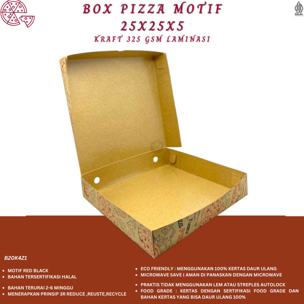 Jual Dus Pizza 25x25 / Box Pizza Motif / Box Pizza / Kardus Pizza ...