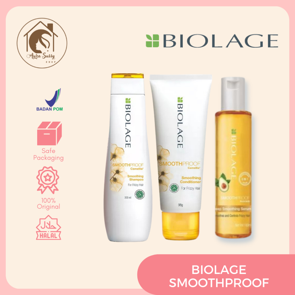 Jual MATRIX BIOLAGE Paket Smoothproof shampoo 200ml conditioner 98ml ...