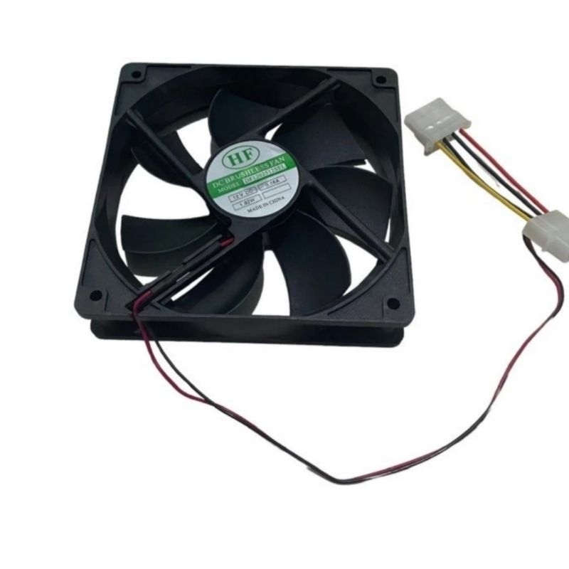 Jual Fan Casing 12Cm x 12Cm Kipas CPU Hitam Include Baut | Shopee Indonesia