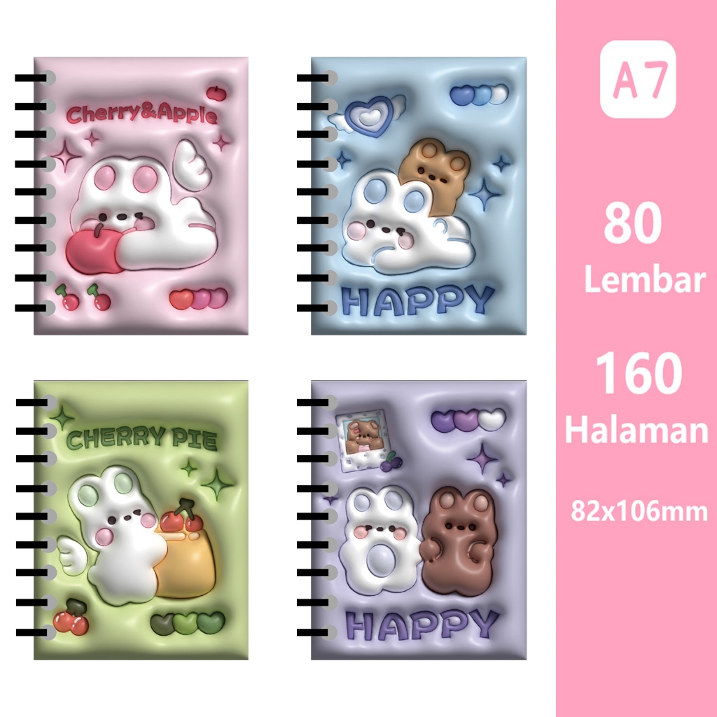 Jual MOKA NOTEBOOK RING MOTIF / BUKU A7 CATATAN RING / BUKU TULIS RING ...