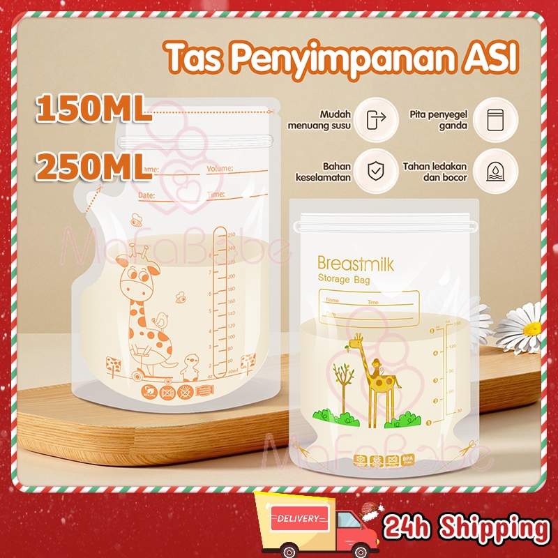 Jual 150ml dan 250ml Kantong ASI Breast Milk Plastik Asi Double Lock ...