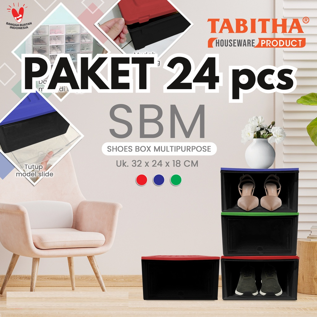 Jual Tabitha (PAKET 24 PCS) Box Sepatu Serbaguna / Rak Sepatu ...