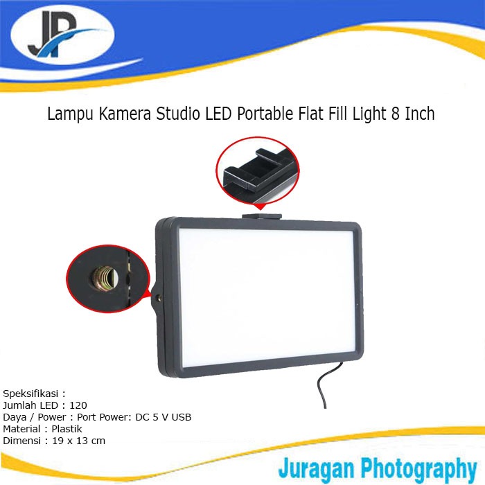 Jual Promo Lampu Kamera Studio LED Portable Flat Fill Light 8 Inch ...