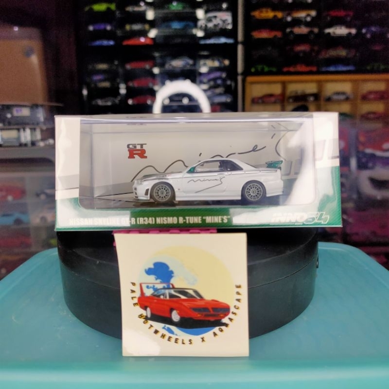 Jual inno 64 nissan skyline r 34 mines mini scale rare | Shopee Indonesia