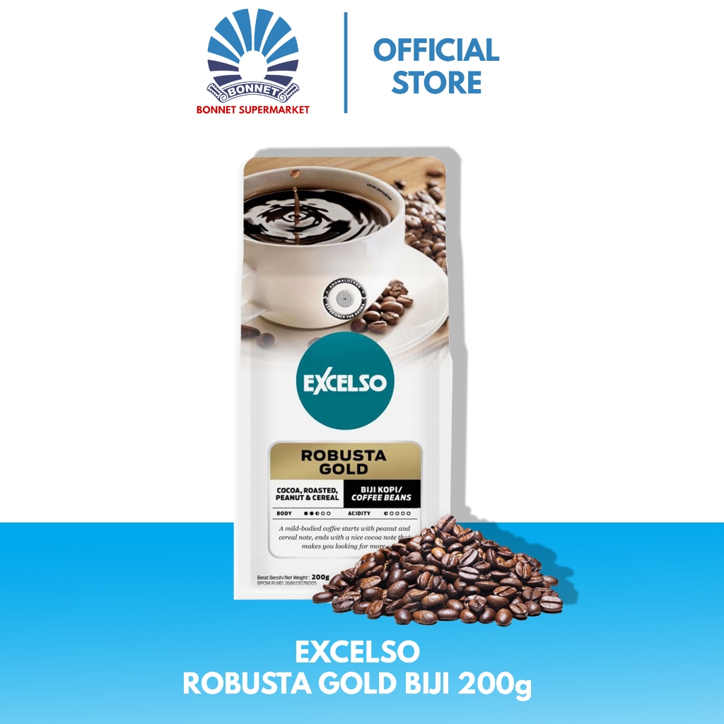 Jual Excelso Robusta Gold 200g Biji 8991002102118 | Shopee Indonesia