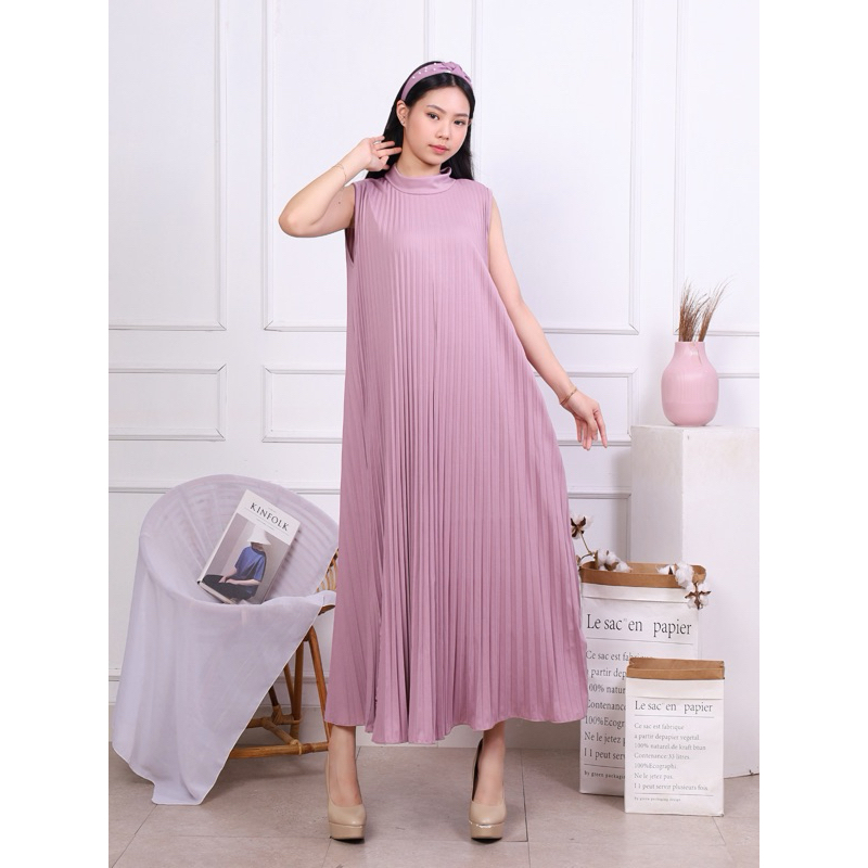 Jual Dress Plisket / Gamis Plisket (Panjang 120 cm) Payung / Maxy Dress ...