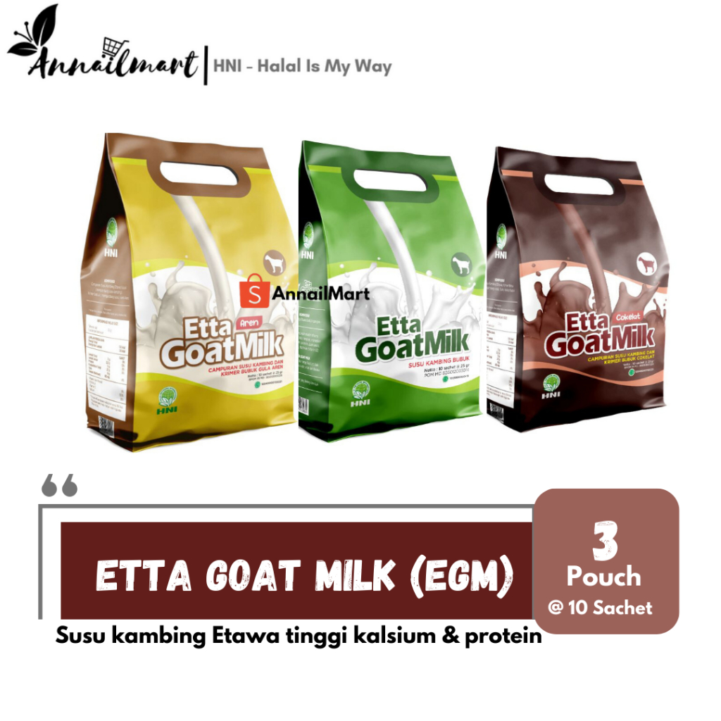 Jual Susu Kambing Ettawa | Etta Goat Milk 10 Sachet | EGM Rasa Original ...