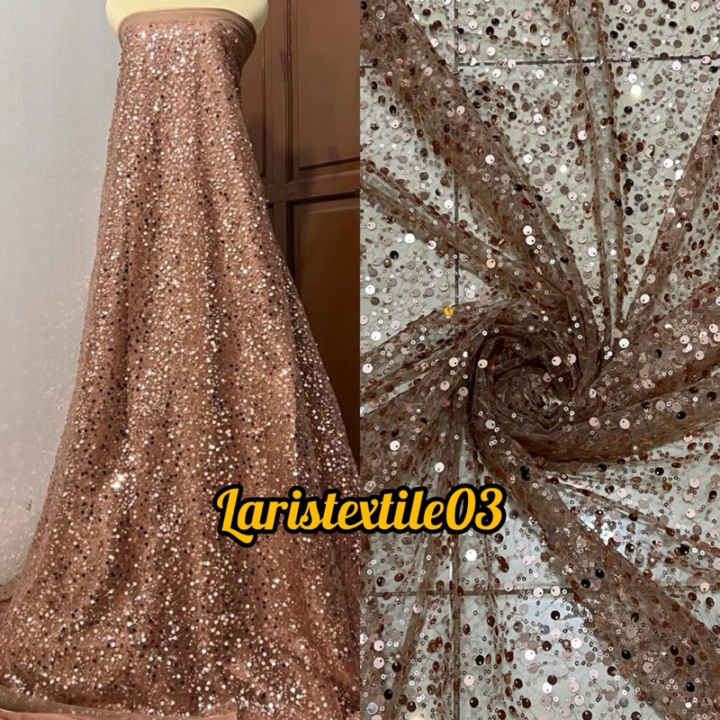 Jual Kain Tile Payet Sequin / Payet Sequin Mutiara / Bahan Kebaya Harga ...