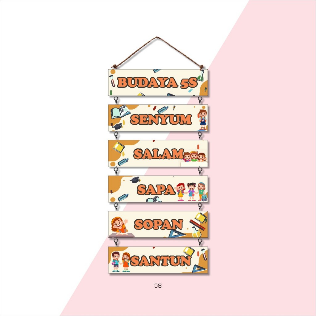 Jual Hiasan Dinding Poster Pajangan Wooden Wall Decor Susun Budaya 5s 6s Dekorasi Ruangan ...