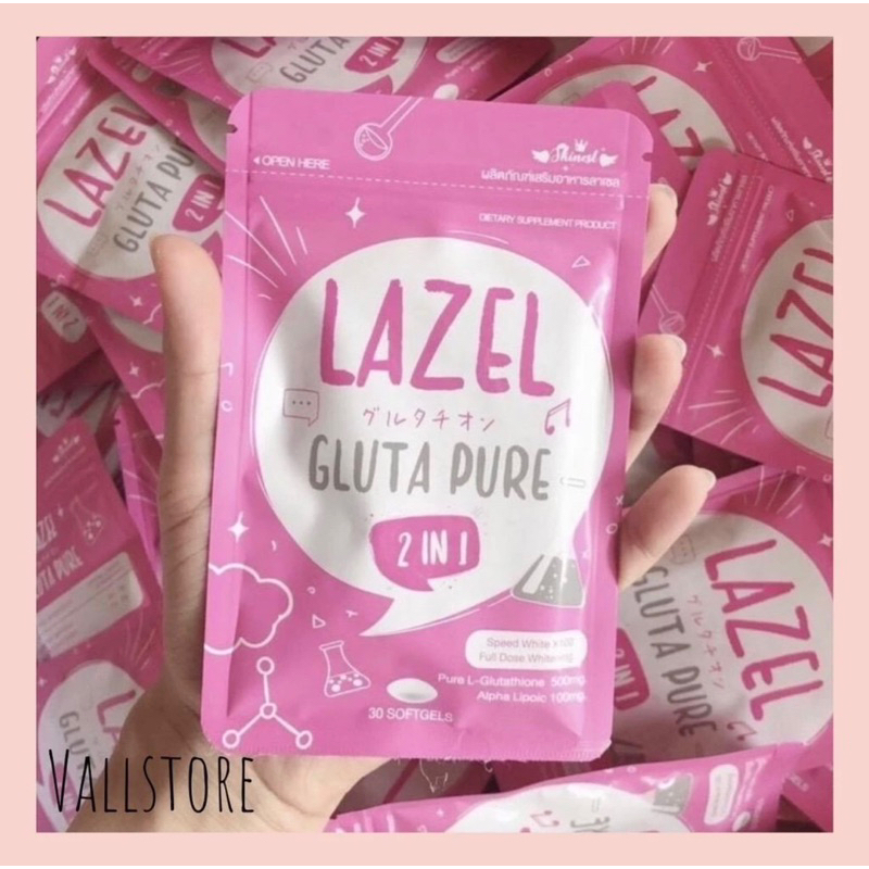 Jual LAZEL GLUTA PURE 2in1 ORIGINAL THAILAND | Shopee Indonesia