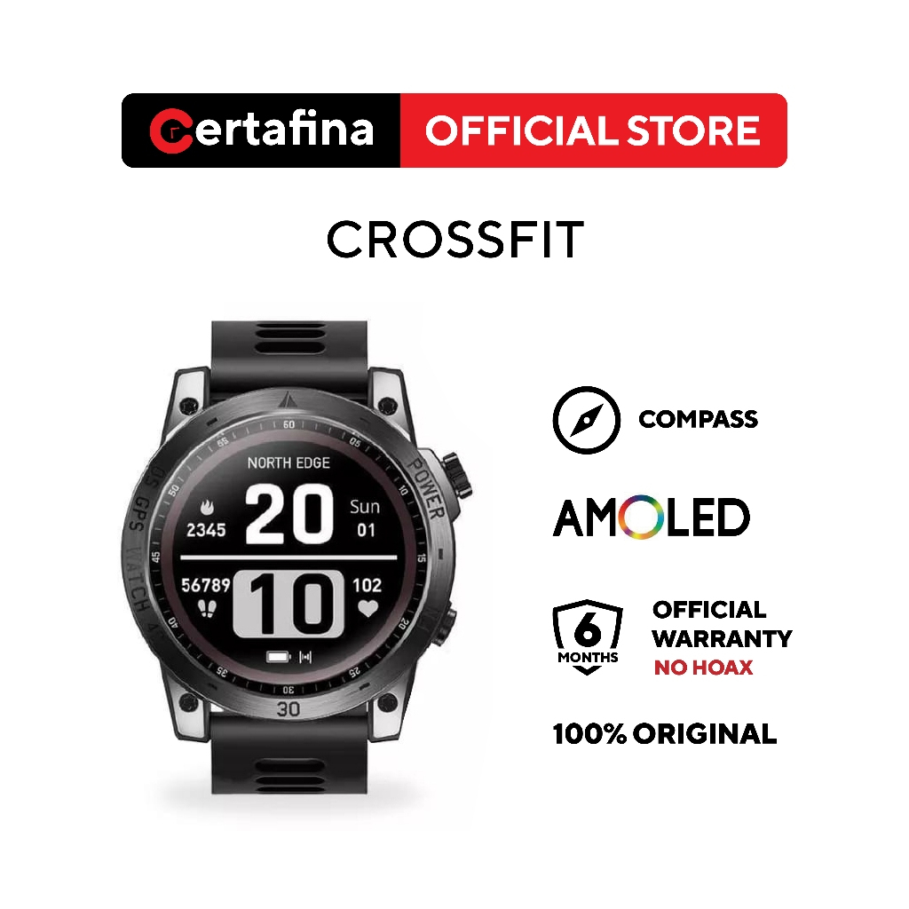 Jual Certafina North Edge Cross Fit 3 Pro GPS Smartwach Amoled Screen ...