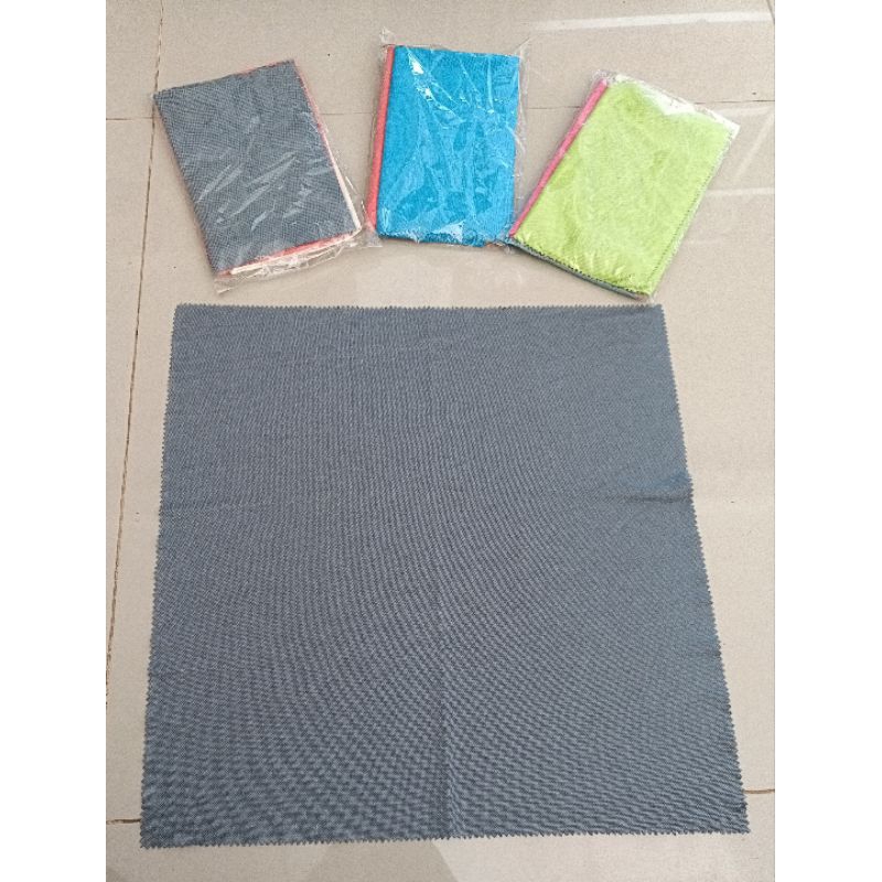 Jual kain lap kaca rumah,microfiber size 40*40cm isi 3pcs | Shopee ...