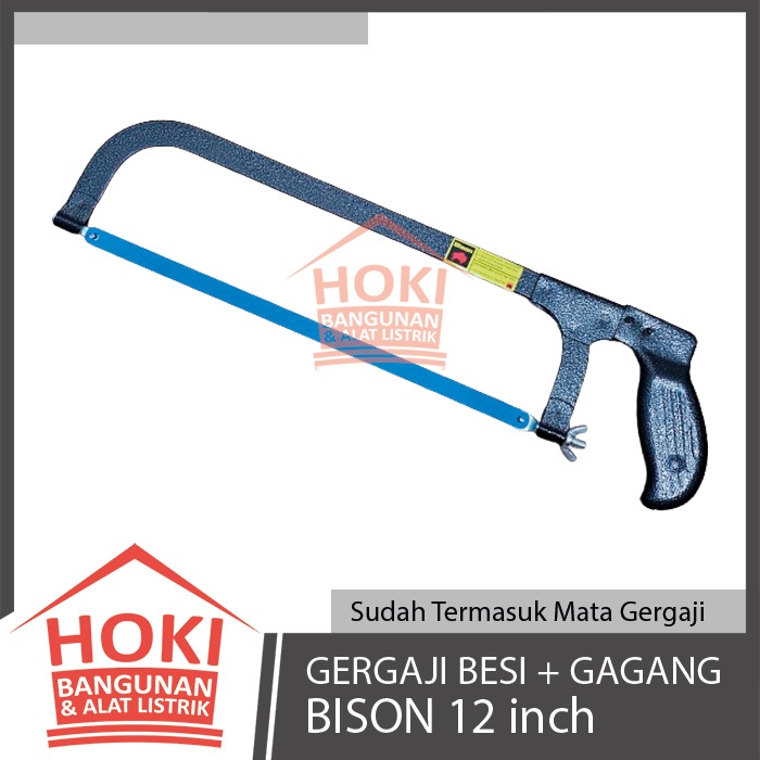 Jual GAGANG GERGAJI BESI STANG + MATA 12" BISON - Hacksaw Frame 12 Inch 30cm | Shopee Indonesia