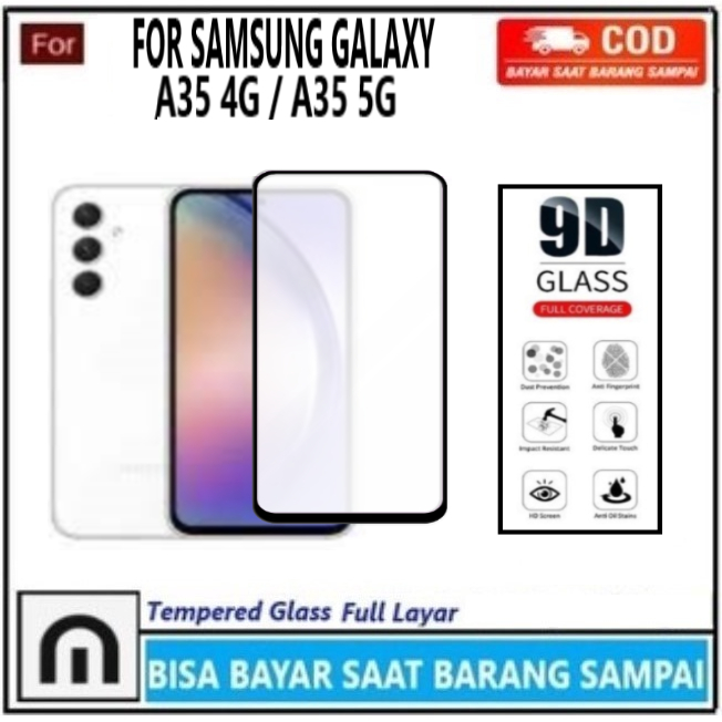 Jual Tempered Glass Samsung Galaxy A35 5G A55 5G Full Cover Anti Gores Kaca Full Layar Screen ...