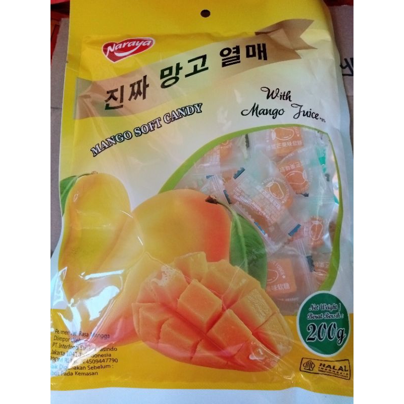 Jual EDISI IMLEK NARAYA PERMEN JELLY RASA MANGGA 200GRAM/CEMILAN PERMEN ...