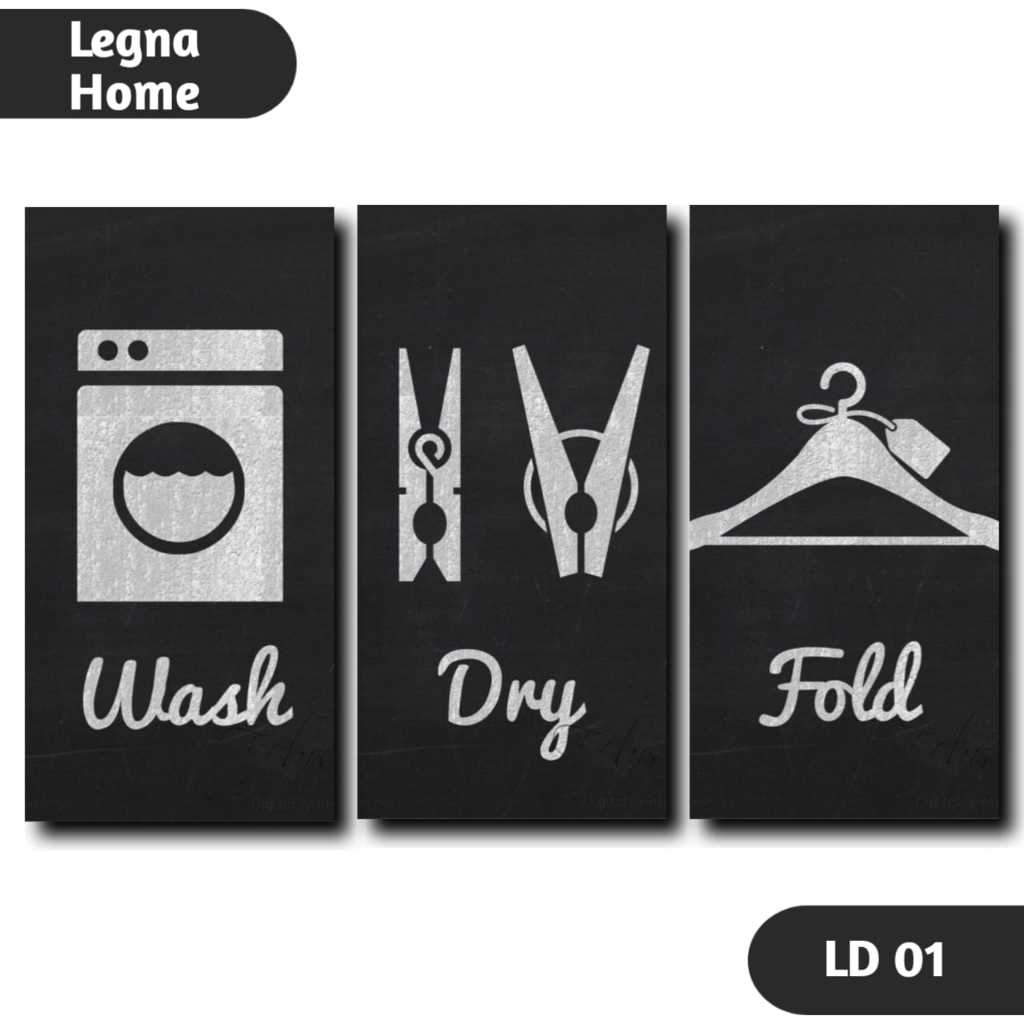 Jual Hiasan Dekorasi Dinding Laundry Laundri Modern 15x30 1 set - LD ...