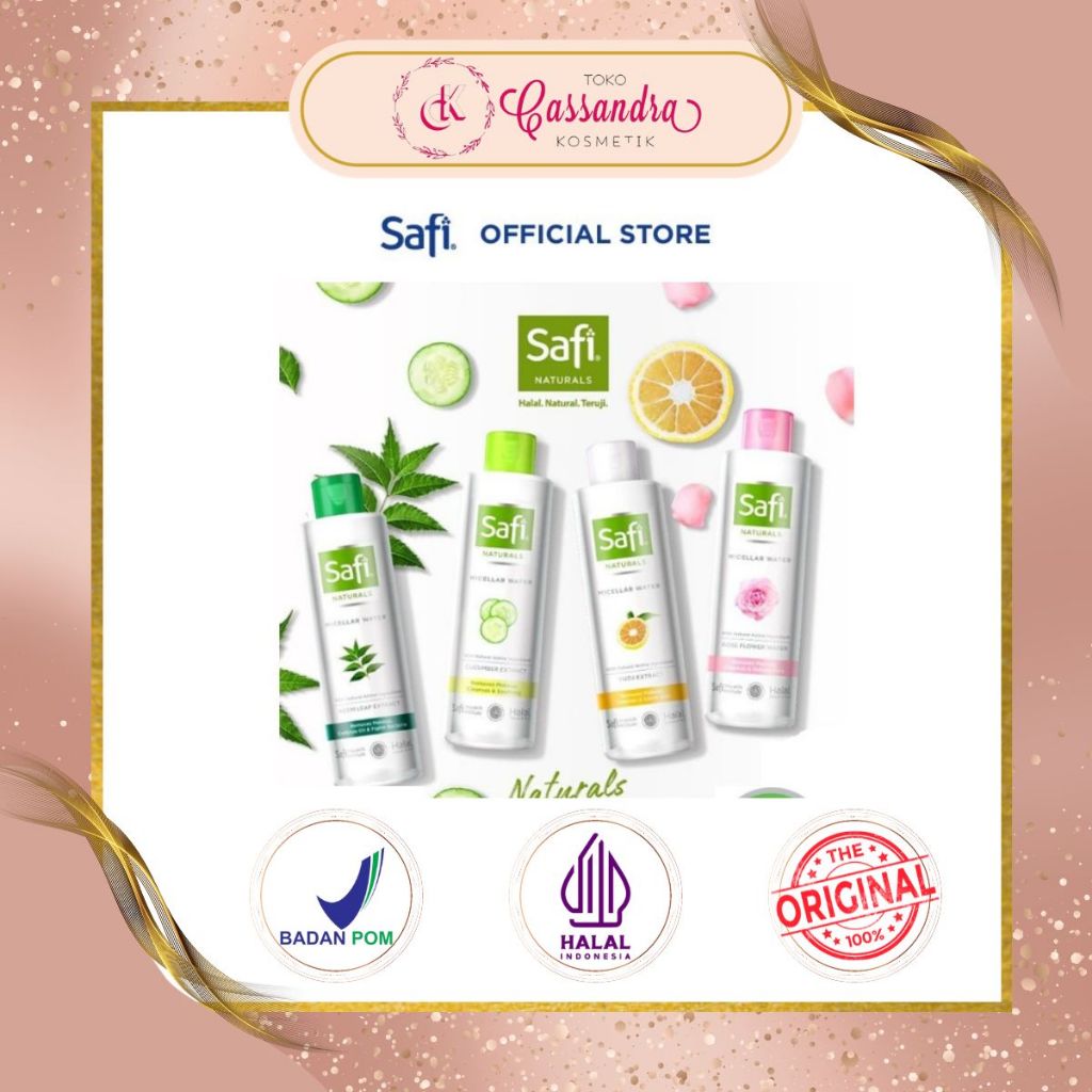 Jual SAFI NATURALS MICELLAR WATER ALL VARIANTS 100ML | Shopee Indonesia